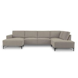 Home Affaire Wohnlandschaft &raquo;Tournon U-Form, XXL Sofa, Breite 333 cm, Webstoff, Chenille&laquo; Designsofa im nordischen Stil, Wellenunterfederung, 