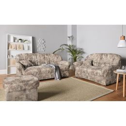 DOMO collection Polstergarnitur &raquo;Bahia zeitlos & elegantes Sofa, bequem&laquo; Set, Microfaser, natur braun