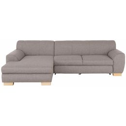 Home Affaire Ecksofa »Nika L-Form« Polsterecke, Struktur fein oder Melrose/Struktur, mit Bettfunktion silber