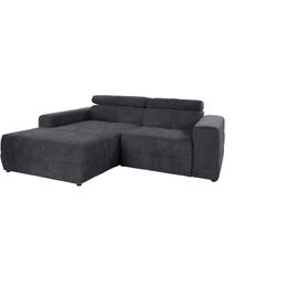 DOMO collection Ecksofa &raquo;Brandon, inkl. Kopfteilverstellung, B/T/H: 214/100/80 cm, L-Form&laquo; Mit Kopfteilverstellung, auch in Leder und Cord, L-Form 