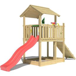 Jungle Gym Spielturm »Drift« Spielanlage inklusive Rutsche mit Wasseranschluss rot 0