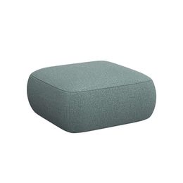 FLEXLUX Pouf &raquo;Torino, rund, bodennah, Sitzhocker, Polsterhocker&laquo; Modernes, organisches Hocker-Design, Kaltschaum, Wellenunterfederung blau