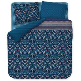 PIP Studio Wendebettwäsche »Mirrorama« 2 Stk. tlg. Vorderseite mit raffiniertem Blumenmuster Dunkelblau Obermaterial: 100% Baumwolle B/L: 200 cm x...