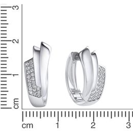 Firetti Damen Paar Creolen &raquo;Schmuck Geschenk, Ohrringe, Silber 925&laquo; mit Zirkonia (synth.) silber