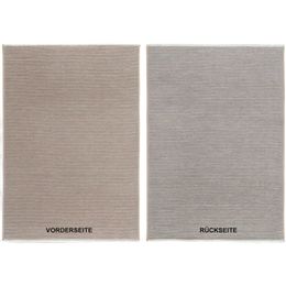 OCI DIE TEPPICHMARKE Teppich &raquo;JOKER OF STRIPES&laquo; rechteckig 5 mm H&ouml;he Wendeteppich, weiche flache Oberfl&auml;che beige Polyester