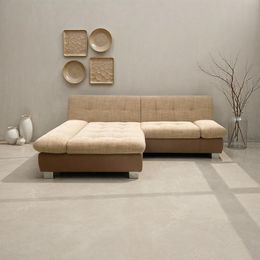 DOMO collection Ecksofa »100031 kompakte Stellmaße, komfortabel und bequem, L-Form« wahlweise mit Bettfunktion und Armteilverstellung. Breite 234...