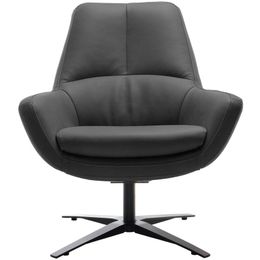 BETYPE Drehsessel &raquo;Be Organic Standard Back, Loungesessel&laquo; in elegantem Design mit Drehfunktion grau 100% Echtleder