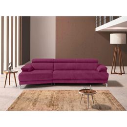 Egoitaliano Ecksofa &raquo;Soul, extravagantes Designsofa, Megasofa, super bequem, tolle Details&laquo; mit Trapez-Abschlu&szlig;element, inkl verstellbarer Kopfteile pink