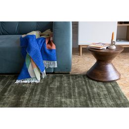 Tom Tailor HOME Teppich »Shine uni« rechteckig 8 mm Höhe Handweb Teppich, 100% Viskose, handgewebt, mit elegantem Schimmer moos Obermaterial: 100%...