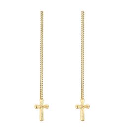 Elli Earrings 'Kreuz' female Gold size One Size