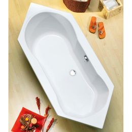 Ottofond Eckwanne &raquo;Ravenna&laquo; H&ouml;he 58 cm mit Wannentr&auml;ger wei&szlig;