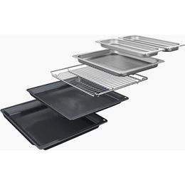 Bosch Dampfbackofen Serie 8 &raquo;HSG7584B1&laquo; mit Teleskopauszug nachr&uuml;stbar mit ecoClean Direct AirFry-Funktion schwarz Dampfbackofen