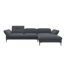 FLEXLUX Ecksofa &raquo;Salino, Funktionssofa mit Recamiere, Relaxsofa, Ecksofa&laquo; Sofa mit Arm- und Kopfteil-Verstellungen, Kaltschaum & Stahl-Wellen grau 100