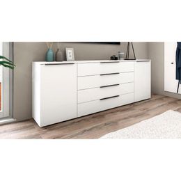borchardt M&ouml;bel borchardt M&ouml;bel Sideboard &raquo;Tom&laquo; Breite 200 cm wei&szlig; Spanplatte