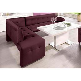 exxpo - sofa fashion Essbank &raquo;Barista, bequem und elegant, hohe Bodenfreiheit&laquo; Eckbank Barista bequem und elegant, hochwertige Detailverarbeitung rot 