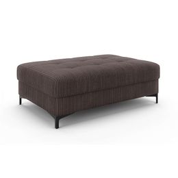 OTTO home Polsterhocker &raquo;LEEVKE Sitzhocker passend zum Sofa, Breite 115 cm&laquo; mit hochelastischer Schaum und Wellenunterfederung 83% Polyester, 17% 