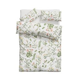 OTTO HOME Bettwäsche »Claara« 2 Stk. tlg. mit Blumen Design, skandinavisch, romantische Bettwäsche weiß Obermaterial: 100% Baumwolle B/L: 135 cm x...