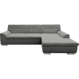 DOMO collection Ecksofa »Treviso viele Bezüge, auch in Cord, L-Form, B/T/H: 267/80/83 cm« wahlweise mit Bettfunktion, incl. Zierkissen, hochwertige...