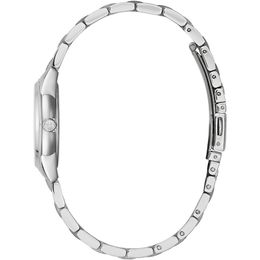 Bulova Damen Quarzuhr Armbanduhr, Damenuhr, Edelstahlarmband, mit Diamanten silber