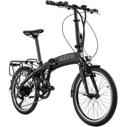 Adore »Cologne« 6 Gang Shimano Tourney Schaltwerk Kettenschaltung Heckmotor 250 W Pedelec, Elektrofahrrad für Damen u. Herren schwarz+schwarz
