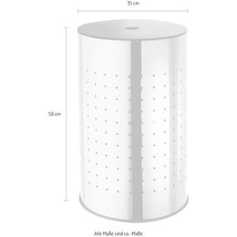 Locker W&auml;schekorb verchromtes Metall, H&ouml;he 58 cm silber Metall