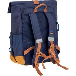 L&auml;ssig L&auml;ssig Damen L&Auml;SSIG Kinderrucksack &raquo;Little Gang, Medium Rolltop Backpack, navy&laquo; Reflektoren aus recycelten PET-Flaschen blau