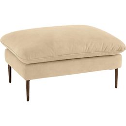 W.Schillig Hocker &raquo;enjoy&MORE&laquo; F&uuml;&szlig;e bronze pulverbeschichtet, Breite 106 cm beige Chenille-Flachgewebe R66 (85% Polyester, 15% Nylon);Longlife Xtra-