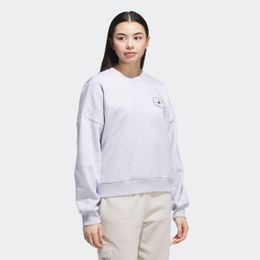 Sweatshirt adidas Sportswear "W FARMMKT SWT", Damen, Gr. L, grau (light grau heather), Obermaterial: 55% Baumwolle, 36% Polyester, 9% Viskose, Sweatshirts