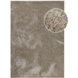 OTTO HOME Hochflor-Teppich »Nickolas, auch als Läufer erhältlich« rechteckig 30 mm Höhe Langflor, Shaggy, weicher Hochflor, uni farben, mit Glanz,...