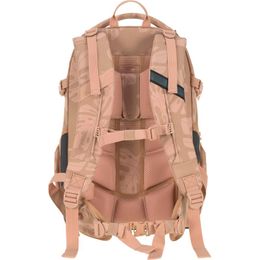 L&auml;ssig L&auml;ssig Damen L&Auml;SSIG Schulrucksack &raquo;Origin Bold, leaves caramel&laquo; Reflektoren aus recyceltem Material braun