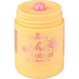 Essence Damen Lippenbalsam &raquo;aloha, babes! pout lip balm&laquo; Pflegend, zarter Kokosnussduft, perfekt f&uuml;r unterwegs, vegan.