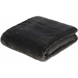 G&ouml;zze Wohndecke &raquo;Premium Cashmere Feeling&laquo; mit premium Cashmere Feeling, Kuscheldecke grau Polyester