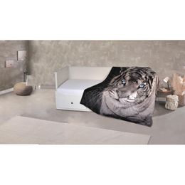 Kinzler Wohndecke &raquo;Mikrofaser Fotodruck "Tiger"&laquo; Kuscheldecke, bedruckt, 150x200 cm bunt Polyester