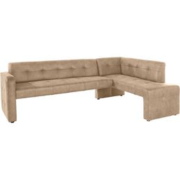 exxpo - sofa fashion Eckbank &raquo;Barista&laquo; Frei im Raum stellbar beige Microfaser (Zusammensetzung: 100% Polyester);Lederfaserstoff (Grundgewebe 41% 