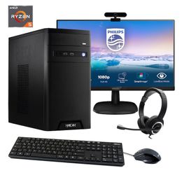 Hyrican PC-Komplettsystem »Multimedia SET2346« 24 ′′ Ryzen 5 Radeon Graphics 8 GB RAM 2.000 GB HDD Windows 11, inklusive 24" 243V7QDAB LCD-Monitor,...
