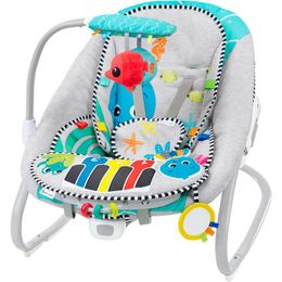 Baby Einstein Babywippe &raquo;Kick to It 4-in-1 Musical Swing & Rocker&laquo; bis 9 kg mit Sound-Effekt grau Babywippe