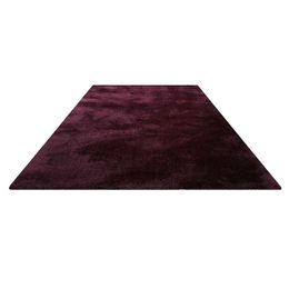 Teppich &raquo;Pisa&laquo; rund 25 mm H&ouml;he Hochflor, Microfaser, uni, weich, Shaggy, Wohnzimmer, Schlafzimmer rot Polyester