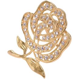 Firetti Damen Tuchring &raquo;Schmuck Geschenk Ansteckschmuck Schalclip Rose&laquo; () mit Zirkonia (synth.) gold