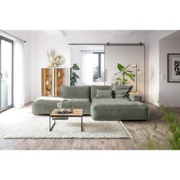 Musterring Ecksofa &raquo;Lucia&laquo; verschiedene Farben, gro&szlig;er Longchair mit Armlehne, B330 x T190 cm gr&uuml;n 100% Polyester