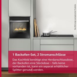 Neff Backofen-Set &raquo;B1CCC0AK3&laquo; mit Teleskopauszug nachr&uuml;stbar mit 5 Beheizungsarten schwarz Teleskopauszug nachr&uuml;stbar
