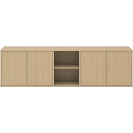 &raquo;Mistral, Hochwertig Schrank, h&auml;ngend/stehend montierbar&laquo; mit T&uuml;ren, B: 220 cm, anpassungsbar Designm&ouml;bel wei&szlig;
