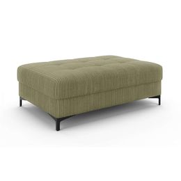 OTTO home Polsterhocker &raquo;LEEVKE Sitzhocker passend zum Sofa, Breite 115 cm&laquo; mit hochelastischer Schaum und Wellenunterfederung 83% Polyester, 17% 