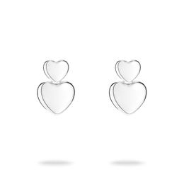 Tamaris Damen Paar Ohrstecker &raquo;Schmuck Geschenk Edelstahl Ohrringe Bold Hearts Herz&laquo; silber
