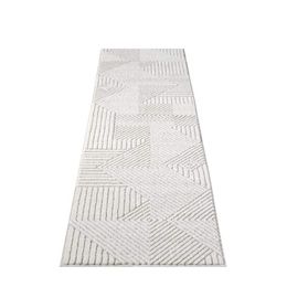 Carpet City Teppich &raquo;LOUNGE 0632&laquo; rechteckig 15 mm H&ouml;he Kurzflor-Teppich Modern, Hoch-Tief-Struktur, Wohnzimmer, Schlafzimmer grau Obermaterial: 100% Polyester