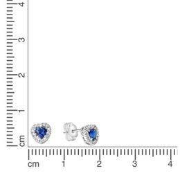 Vivance Damen Paar Ohrstecker &raquo;585/- Wei&szlig;gold Zirkonia blau und wei&szlig;&laquo; wei&szlig;
