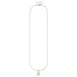 Bruno Banani Damen Kette mit Anh&auml;nger &raquo;Schmuck Geschenk Silber 925 Halsschmuck Halskette Ankerkette Kreuz&laquo; mit Zirkonia (synth.) gold