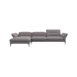 FLEXLUX Ecksofa &raquo;Salino, Funktionssofa mit Recamiere, Relaxsofa, Ecksofa&laquo; Sofa mit Arm- und Kopfteil-Verstellungen, Kaltschaum & Stahl-Wellen braun 