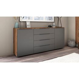 borchardt M&ouml;bel borchardt M&ouml;bel Sideboard &raquo;Tom&laquo; Breite 166 cm grau Spanplatte