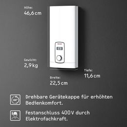 Stiebel Eltron Komfort-Durchlauferhitzer &raquo;DHB-E 27 kW LCD, gradgenaue Temperaturwahl&laquo; 3i Technologie f&uuml;r konstante Warmwassertemperatur, LC-Display 