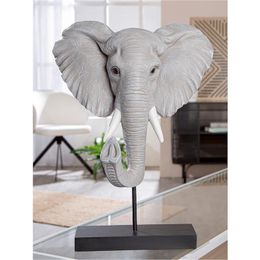 Gilde Tierfigur &raquo;Skulptur Elefant Ringo grau H. 42 cm&laquo; grau Kunstharz